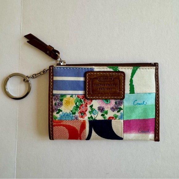 Coach | Accessories | Coach Patchwork Slim Mini Wallet Card Coin Wallet ...